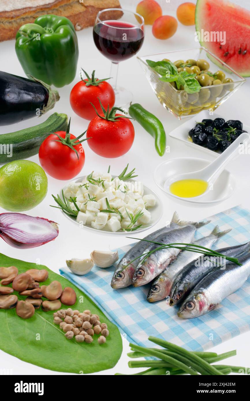 Composition of products Stock Photo - Alamy