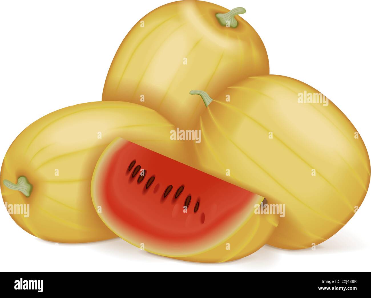 Whole and chopped Faerie watermelon. Citrullus lanatus. Fruits and ...