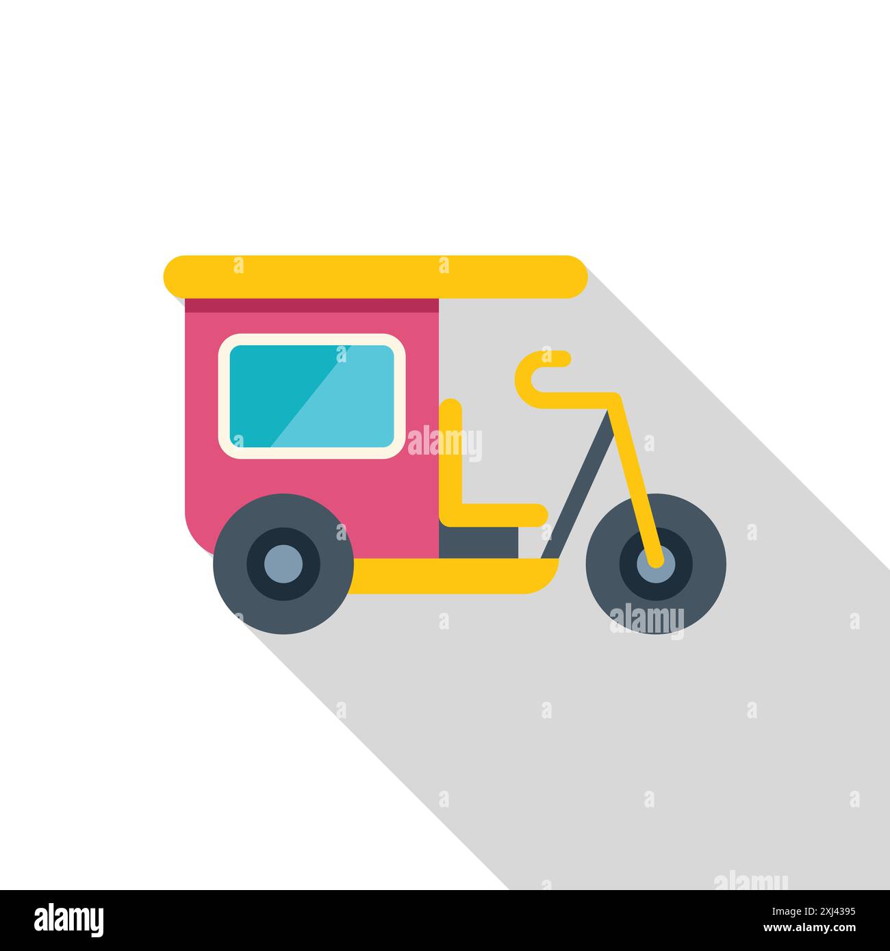 Colorful auto rickshaw, a common form of public transportation in asian ...