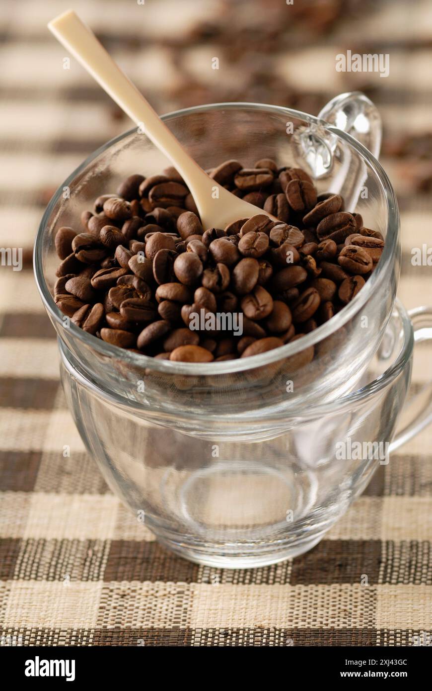 Cup of coffee beans Stock Photo - Alamy