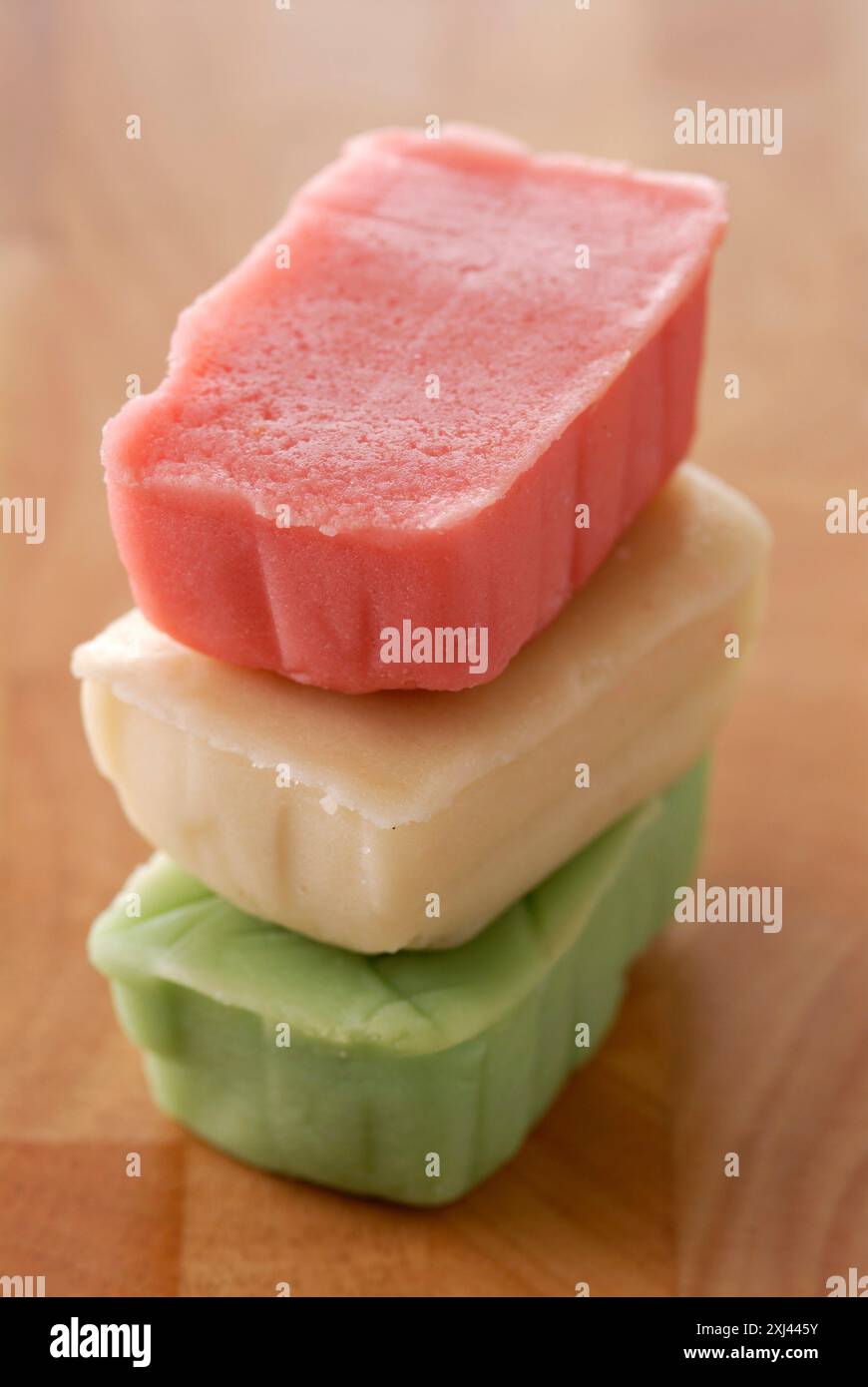 Pile of assorted almond paste Stock Photo - Alamy