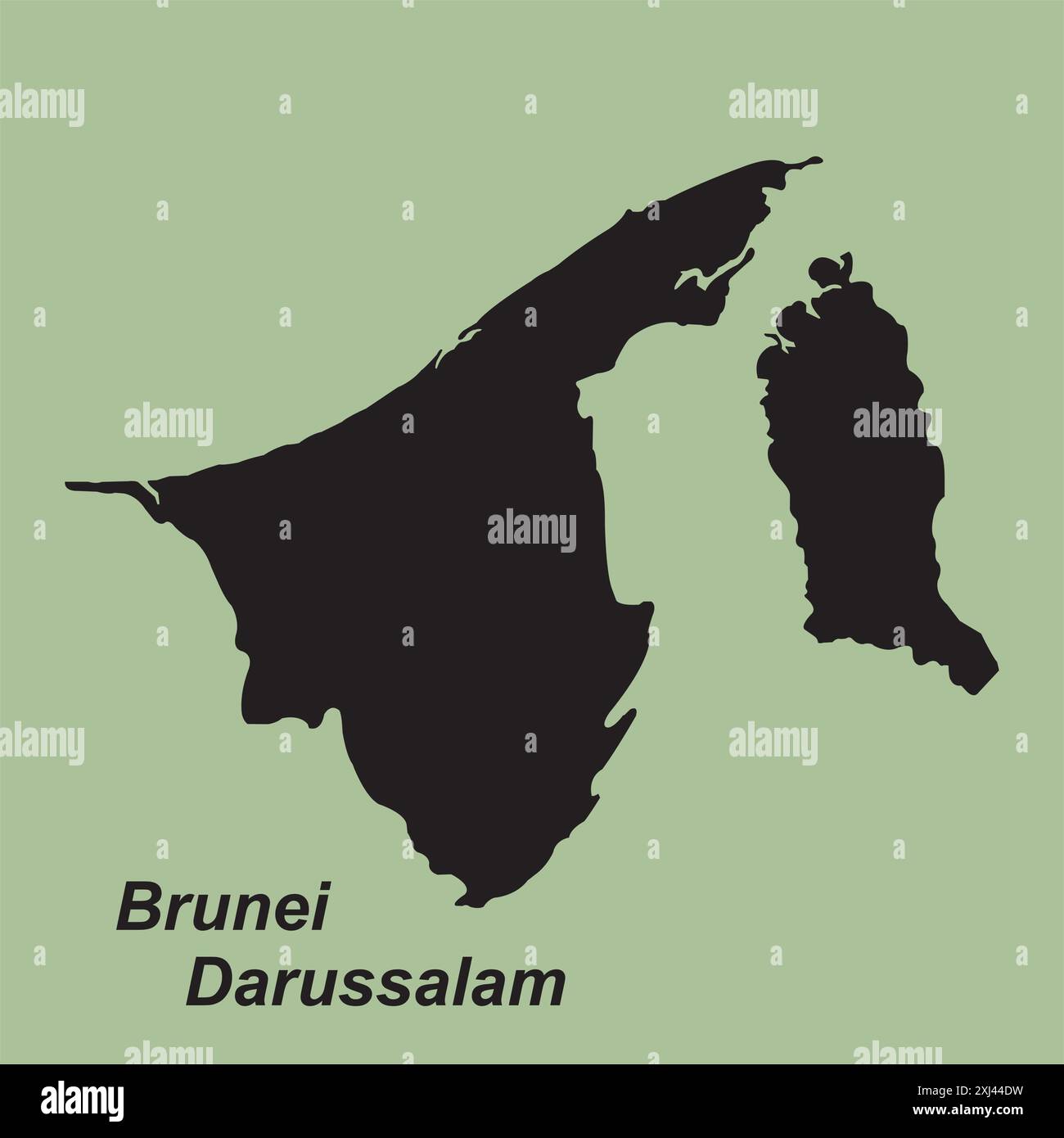 Brunei Darussalam country map vector illustration design Stock Vector ...