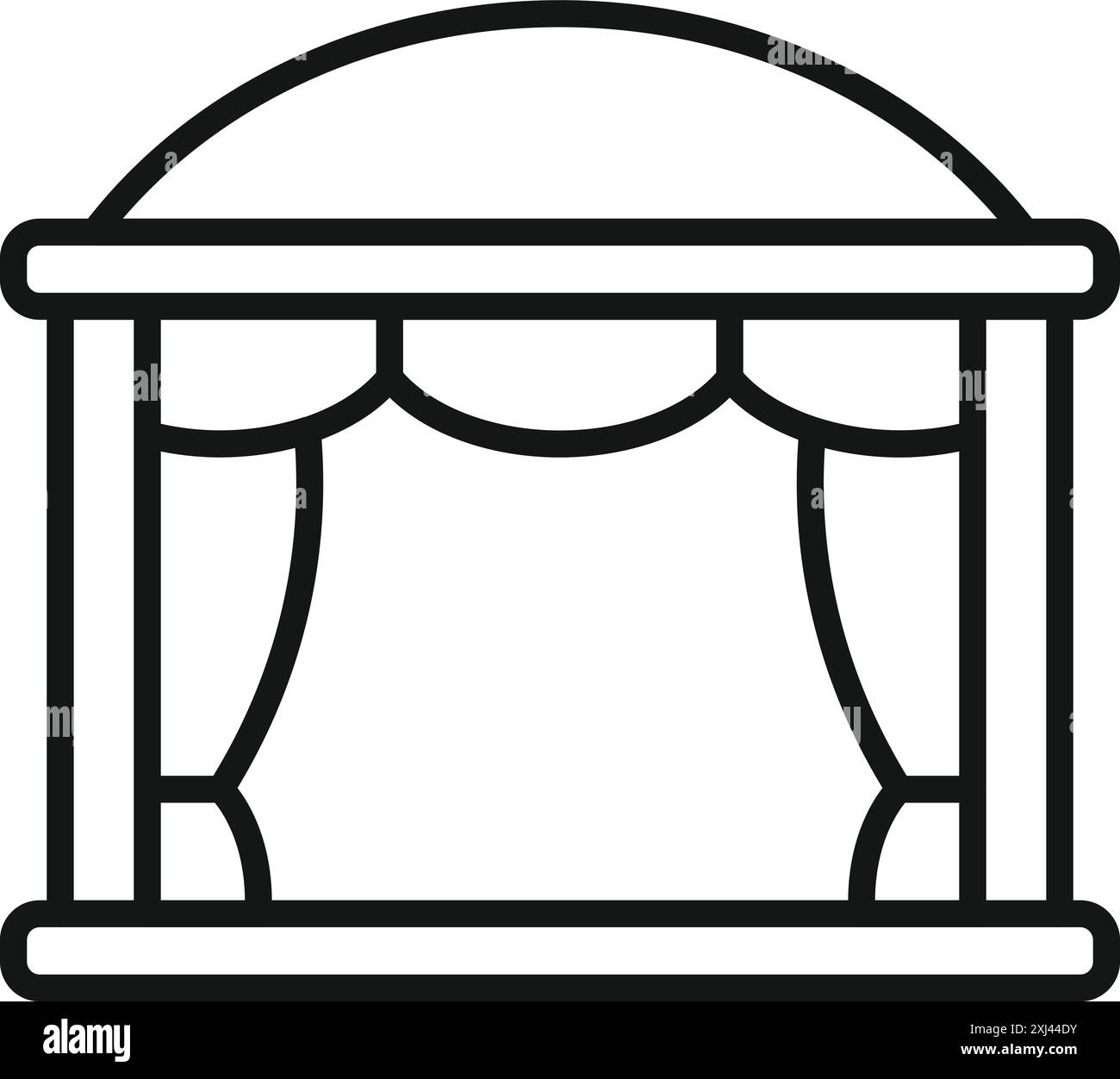 Theater stage curtain drawing Black and White Stock Photos & Images - Alamy