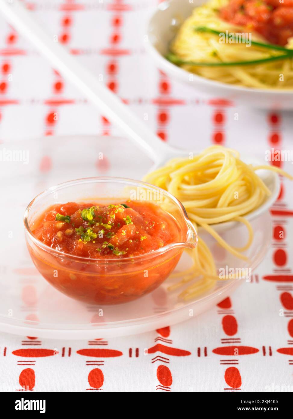 Crushed tomatoes with honey and ginger Stock Photo - Alamy