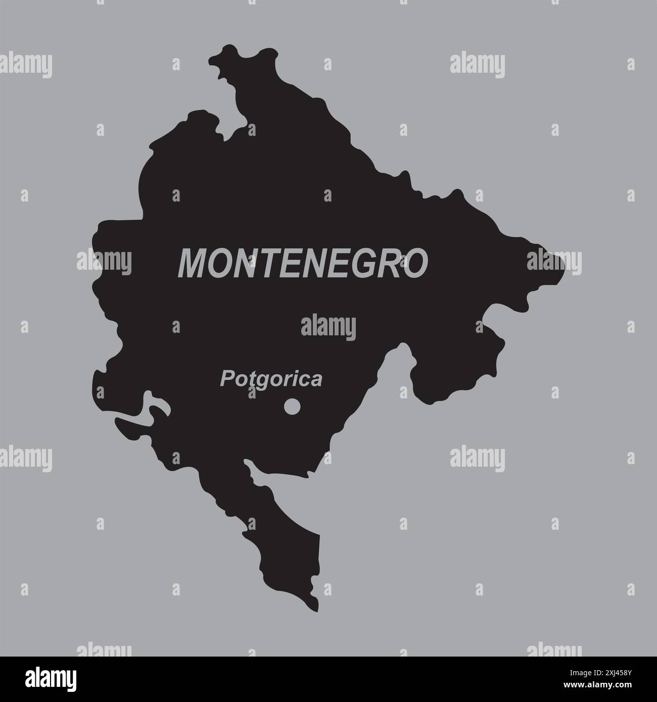 Montenegro map vector illustration symbol design Stock Vector Image ...