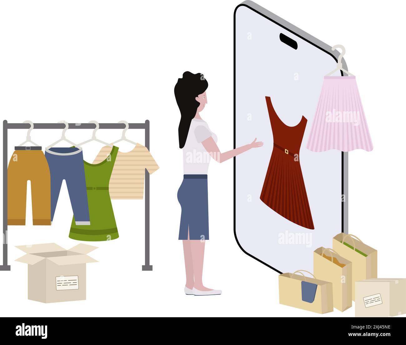 Girl shoes store Stock Vector Images - Alamy