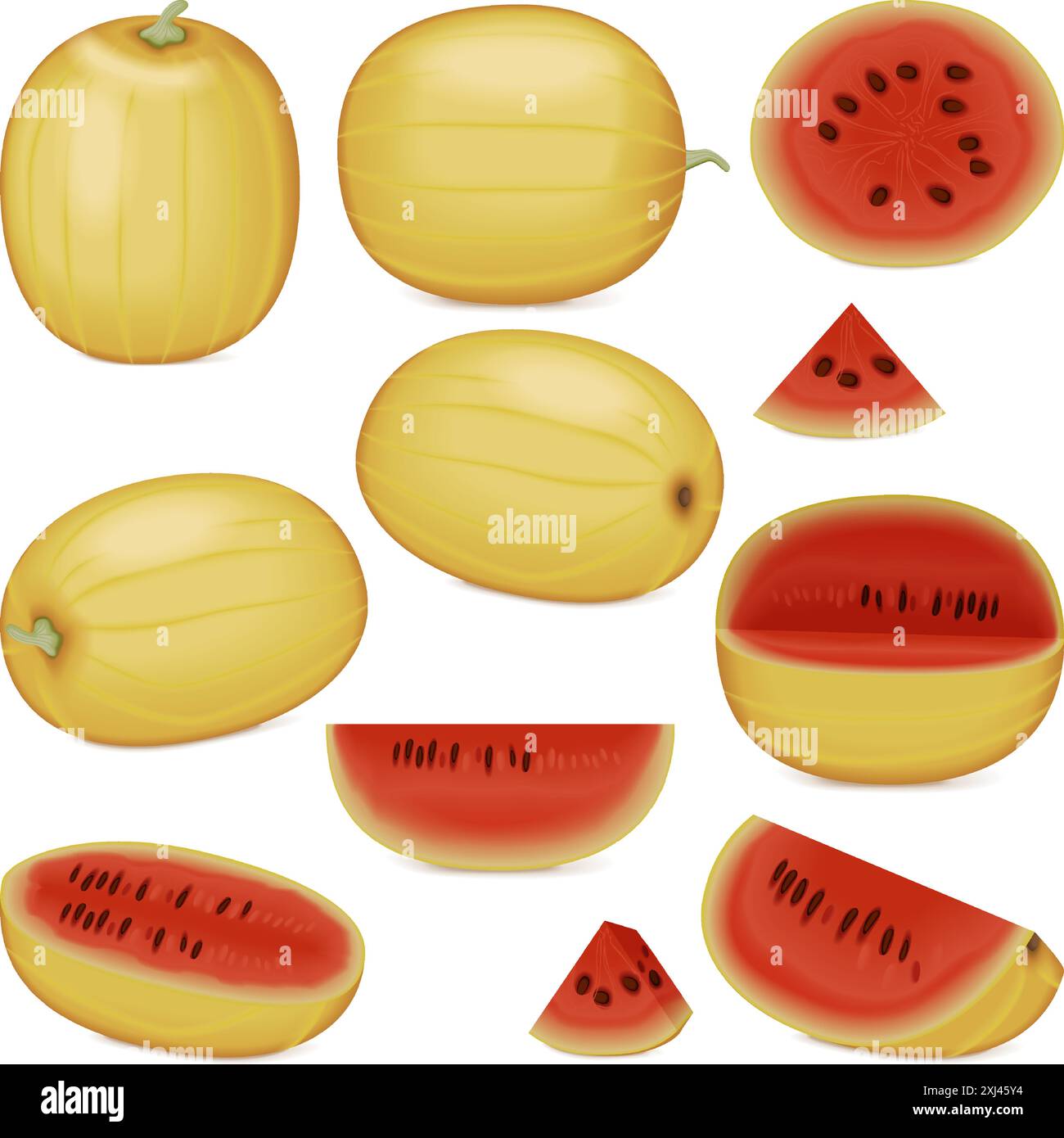 Clip art. Faerie watermelon. Citrullus lanatus. Fruits and vegetables ...