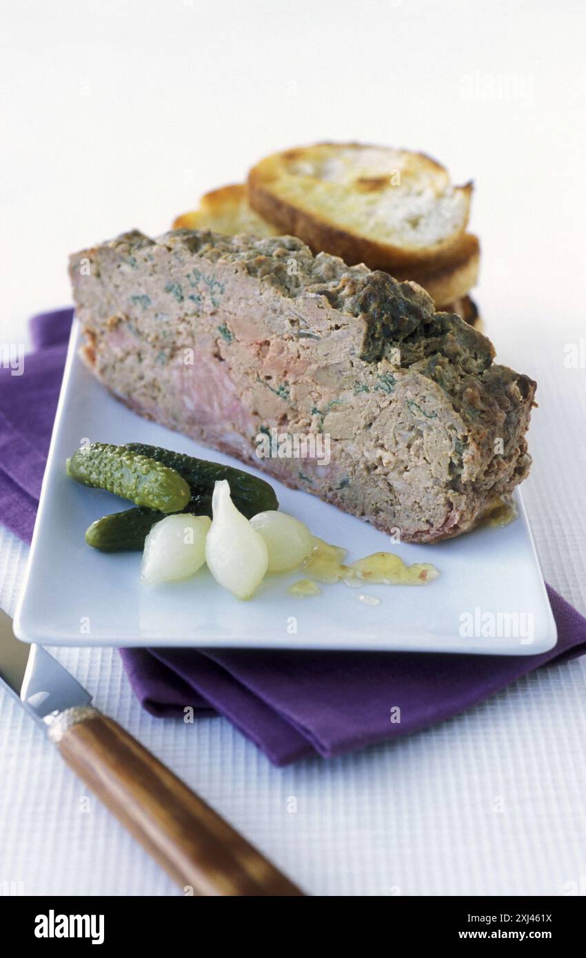 poultry liver terrine Stock Photo - Alamy