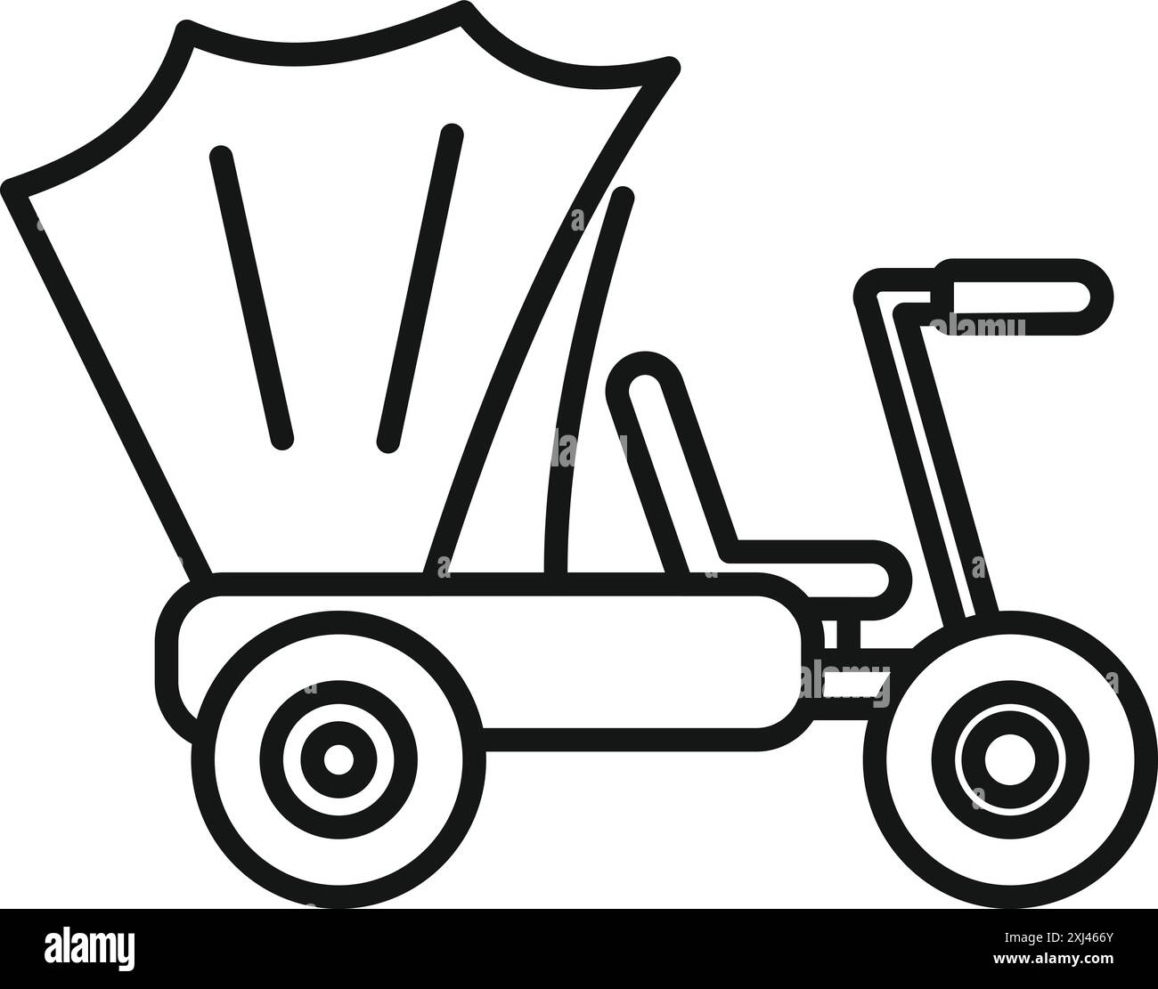 Line icon of a pedal go kart, a fun vehicle for children to enjoy ...