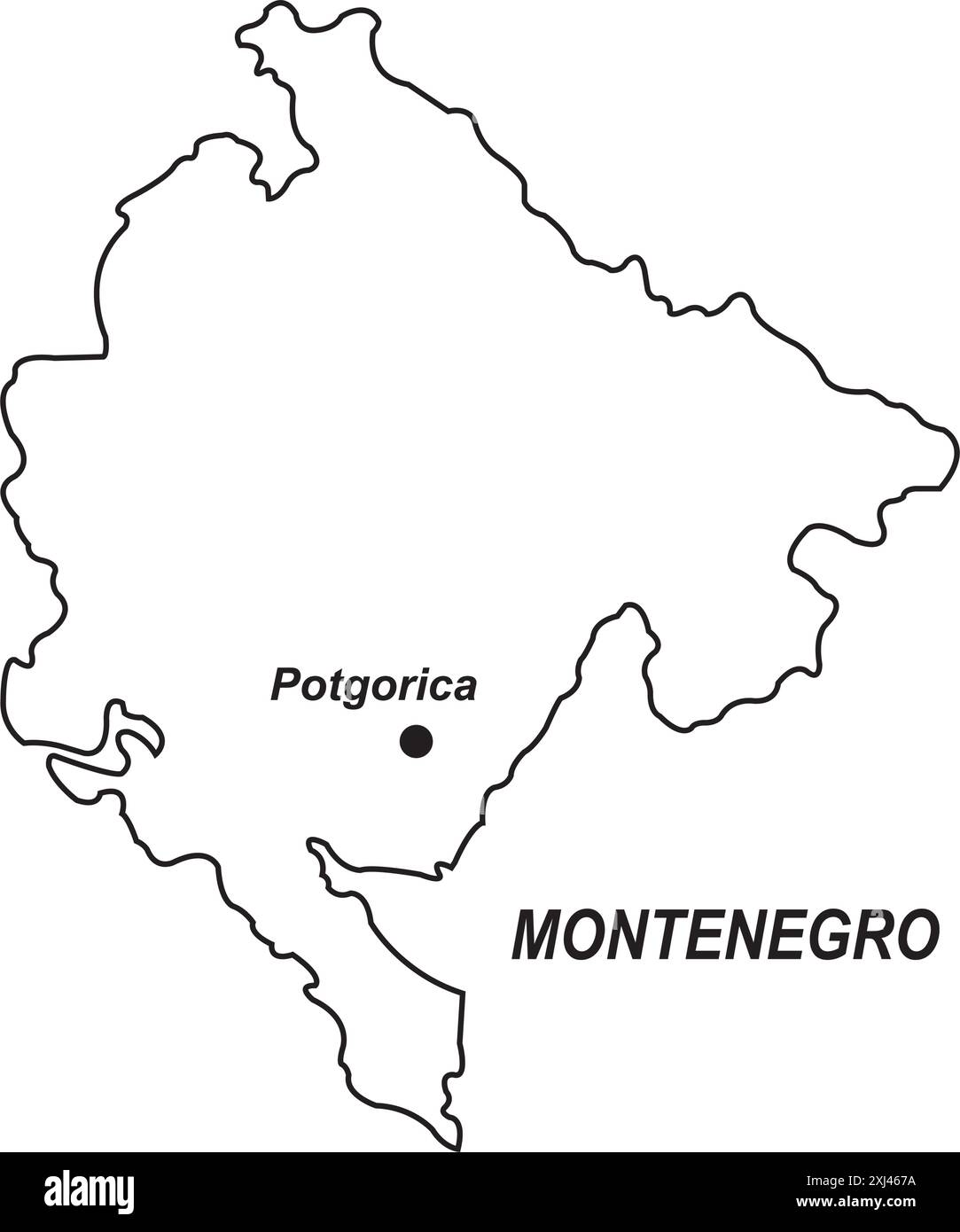 Montenegro map vector illustration symbol design Stock Vector Image ...