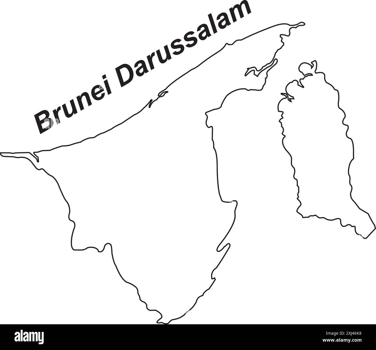 Brunei Darussalam country map vector illustration design Stock Vector ...