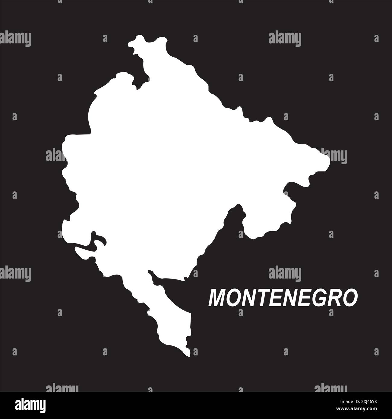 Montenegro map vector illustration symbol design Stock Vector Image ...