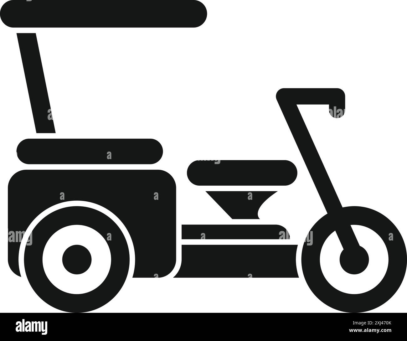 Three wheel scooter for golf courses and resorts providing easy ...