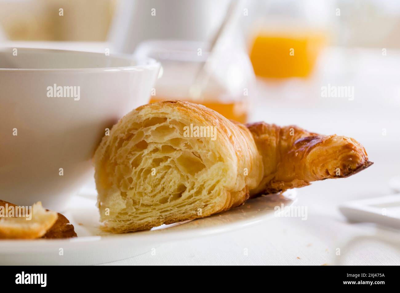 Croissant bowl hot chocolate hi-res stock photography and images - Alamy