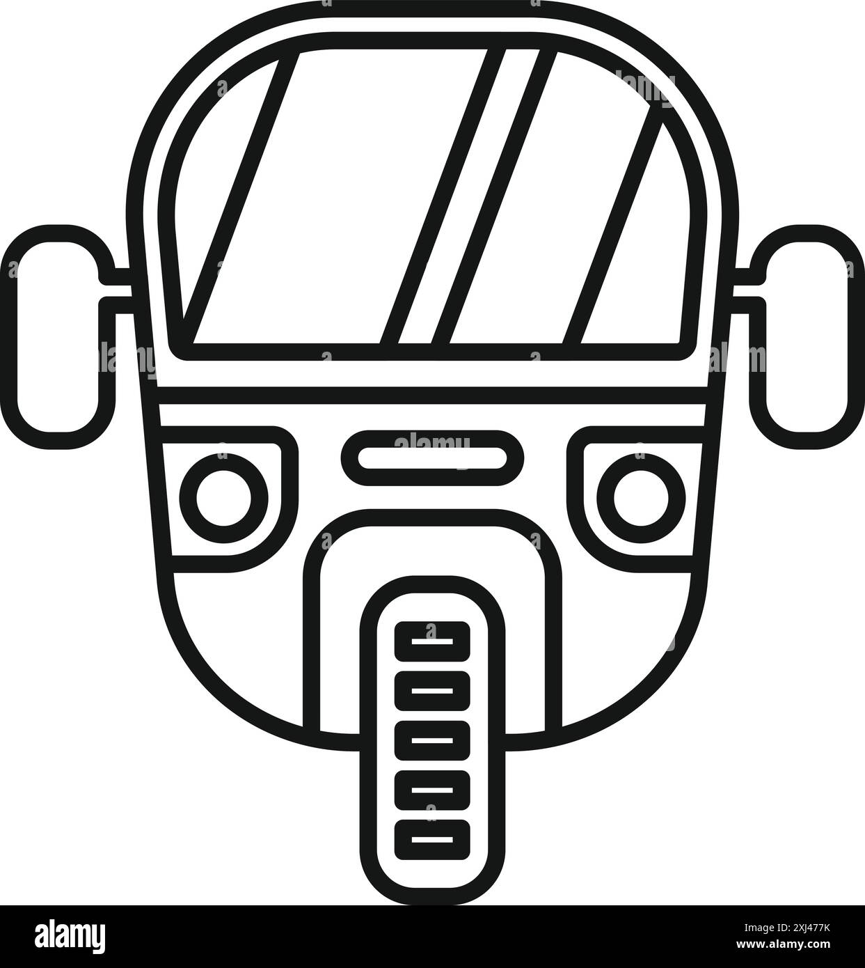 Auto rickshaw front view Black and White Stock Photos & Images - Alamy