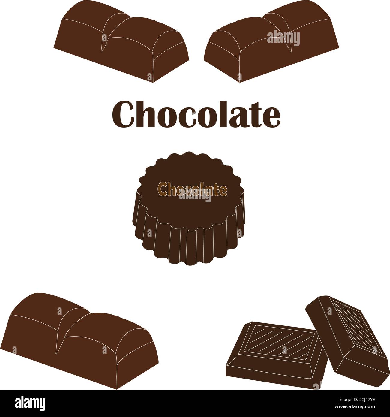 Sticky chocolate bar Stock Vector Images - Alamy