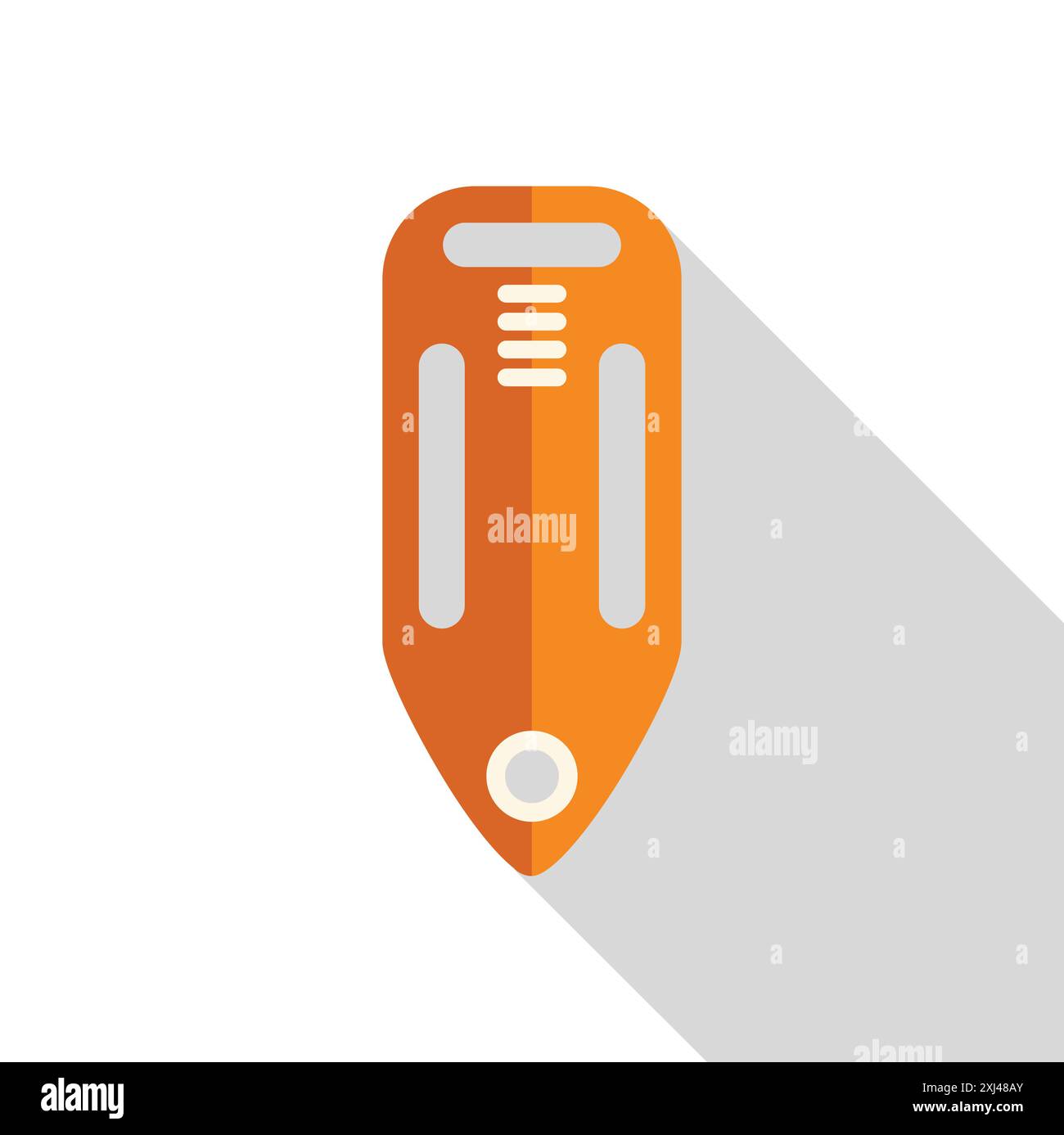 Orange lifeguard floatation device for assisting swimmers in need of ...