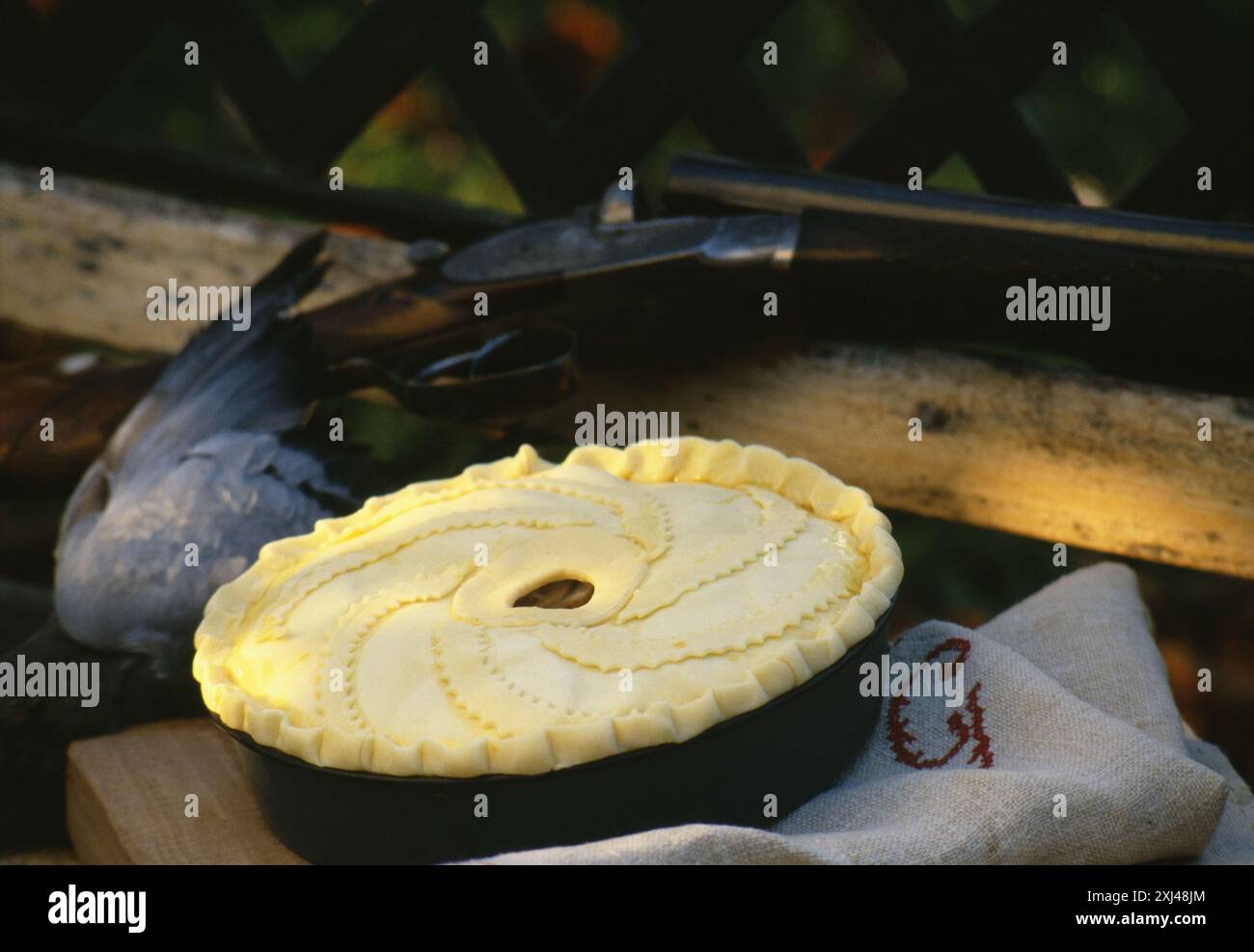 Ready to bake game pie Stock Photo - Alamy