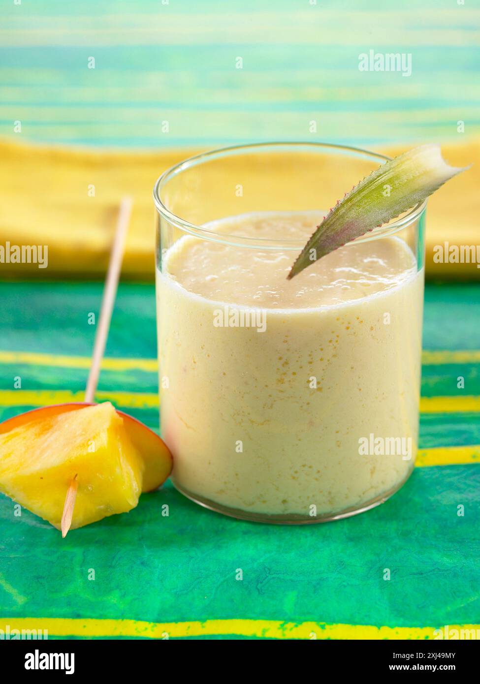 Soya and pineapple milk shake Stock Photo - Alamy