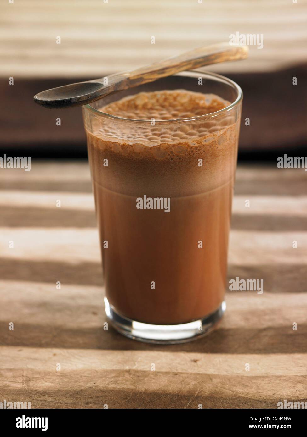 Soya and cocoa milk shake Stock Photo - Alamy