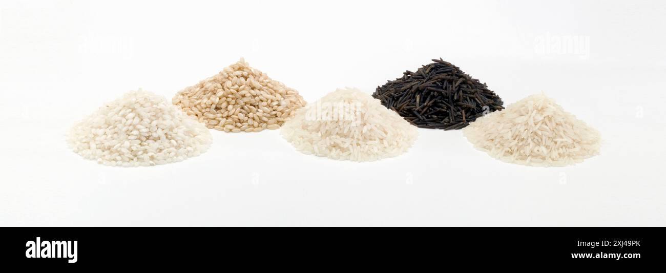 Selection of rices Stock Photo - Alamy