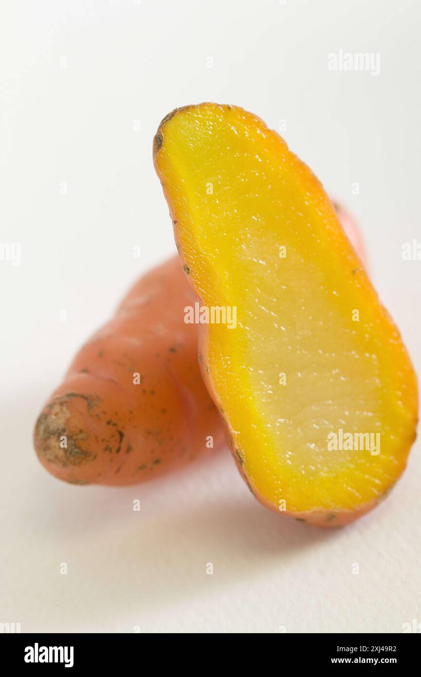 Oyuco potato cut in half Stock Photo - Alamy