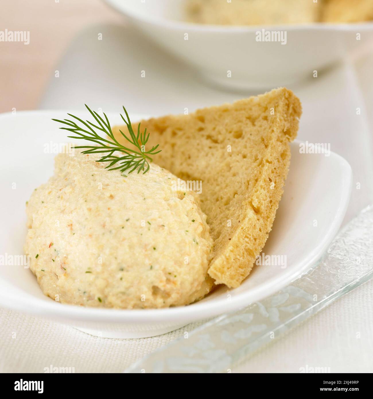 Shrimp mousse with toasted bread Stock Photo - Alamy