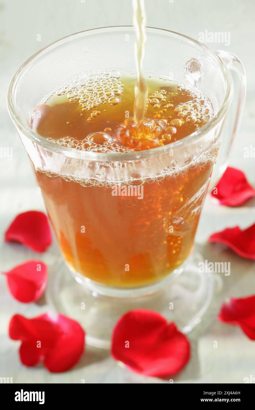 Rose flavoured tea Stock Photo - Alamy