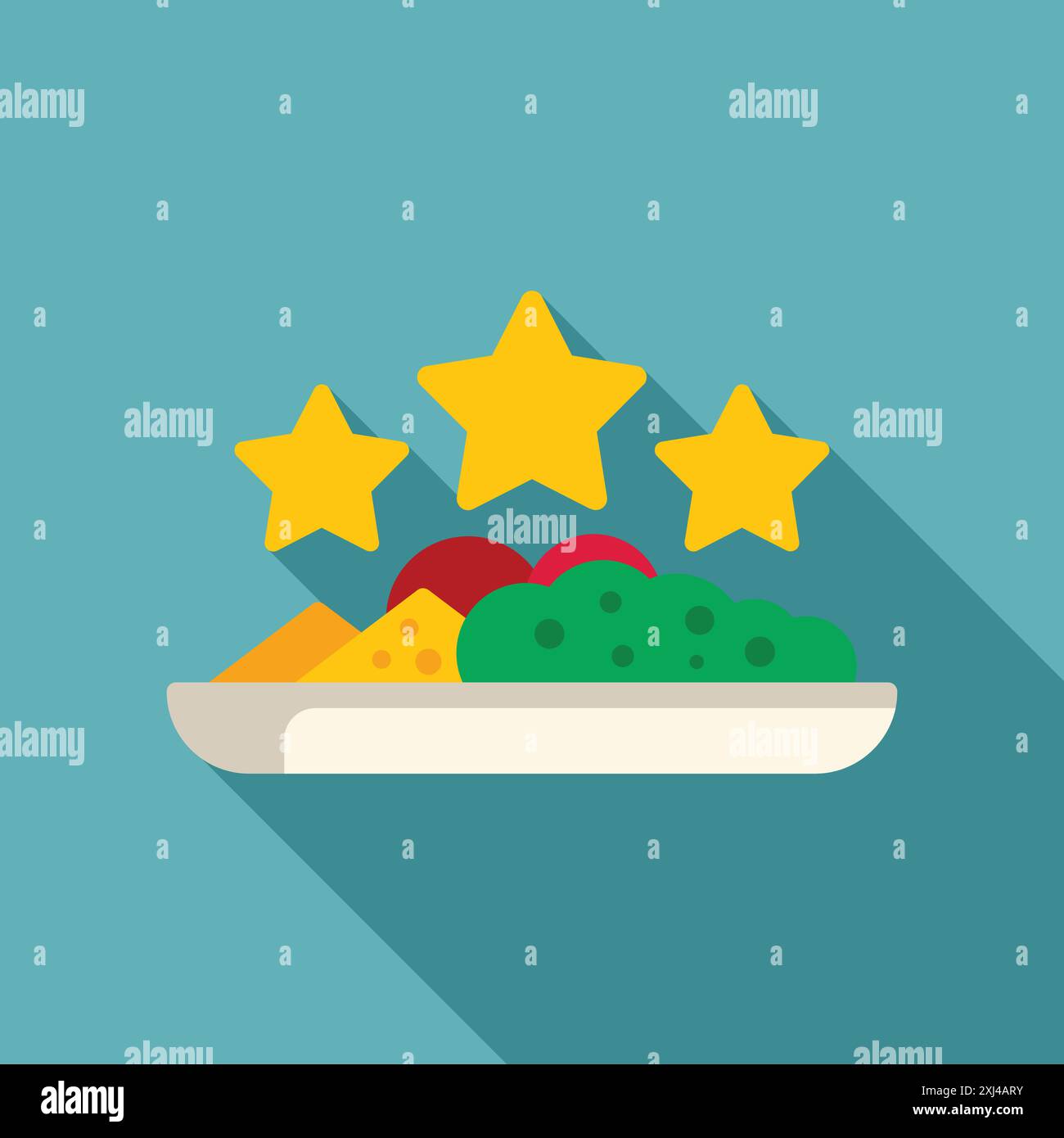 Plate of healthy food is getting a five star rating for its nutritious ...
