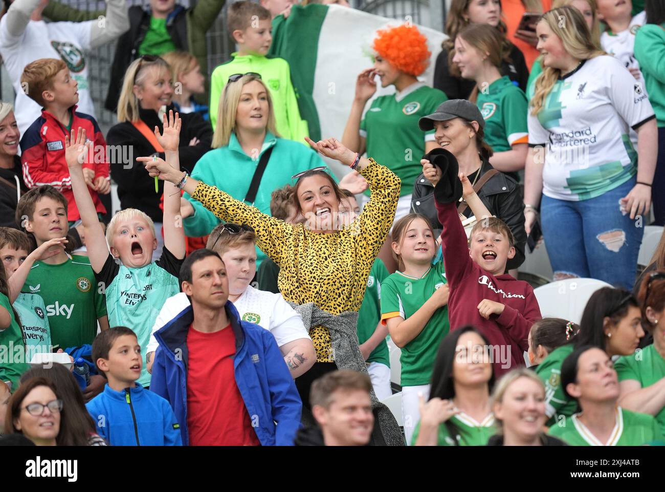 Republic of Ireland fans celebrate following the UEFA Women's Euro 2025 ...