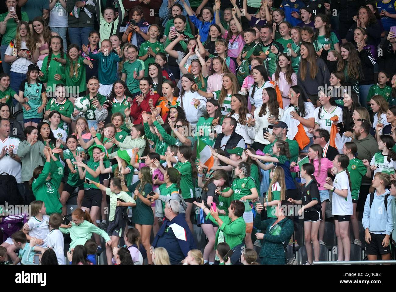 Republic of Ireland fans celebrate following the UEFA Women's Euro 2025 ...