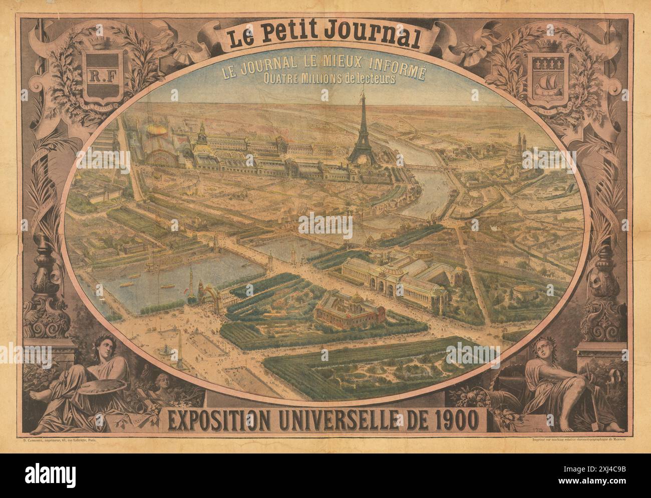 Vintage Le Petit Journal cover featuring the 1900 Exposition ...