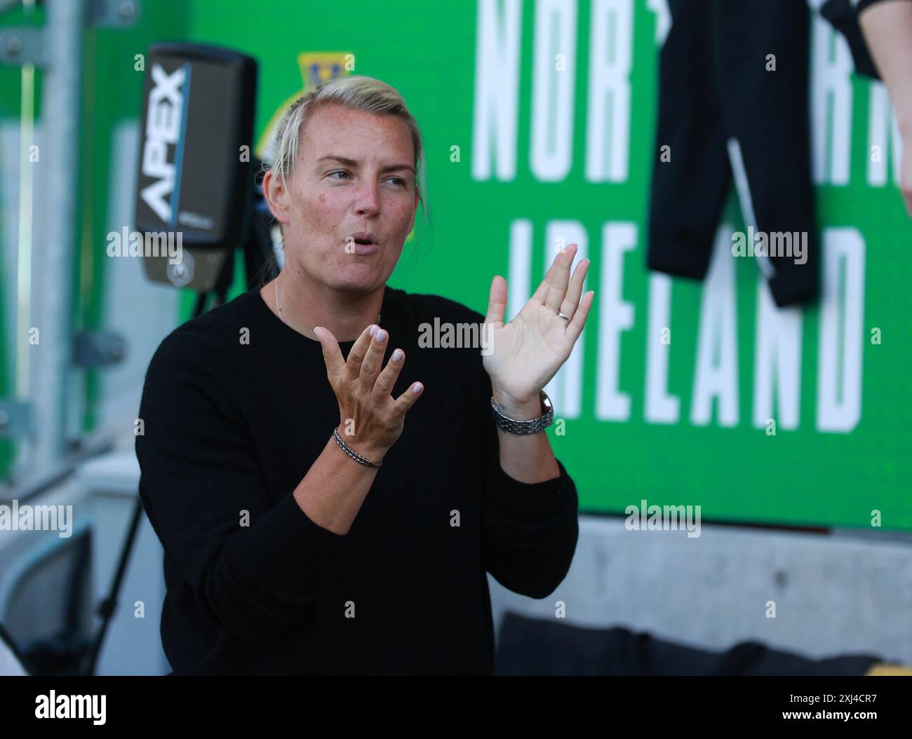 Northern Ireland manager Tanya Oxtoby during the UEFA Women's Euro 2025 ...