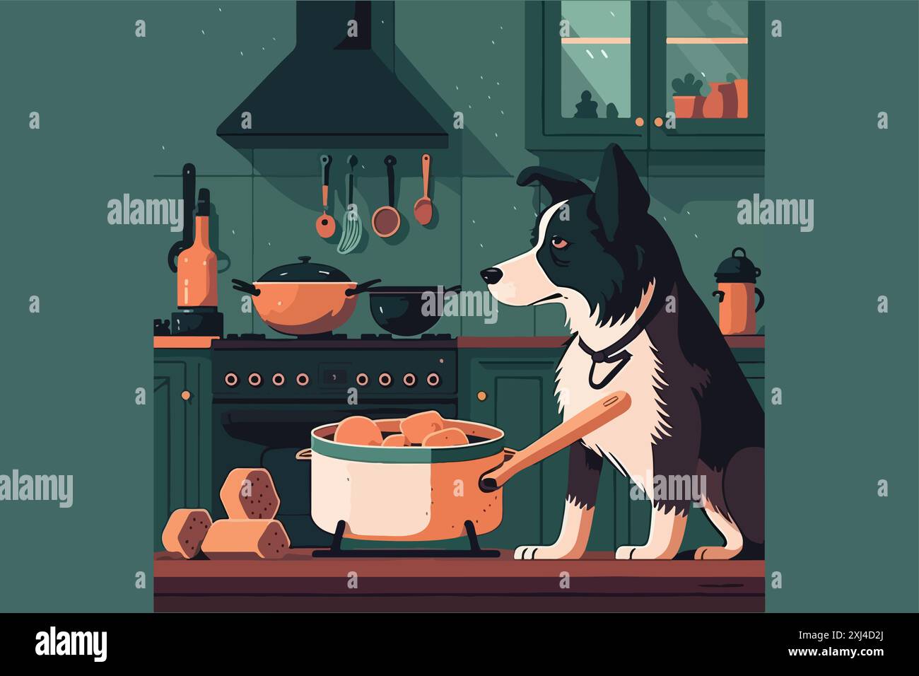 Healthy puppies Stock Vector Images - Alamy