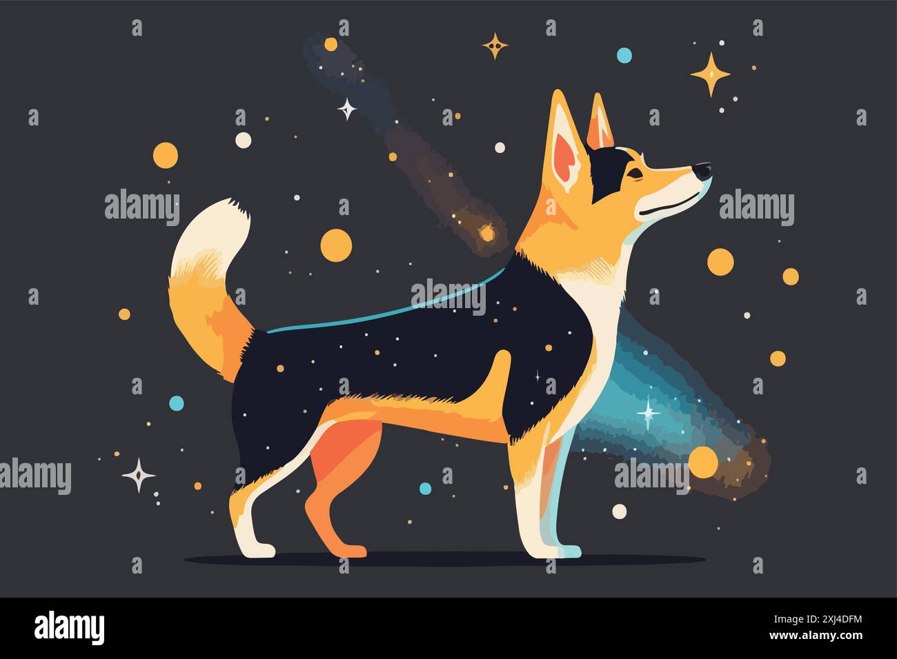 Dog Galaxy vector illustration Stock Vector Image & Art - Alamy