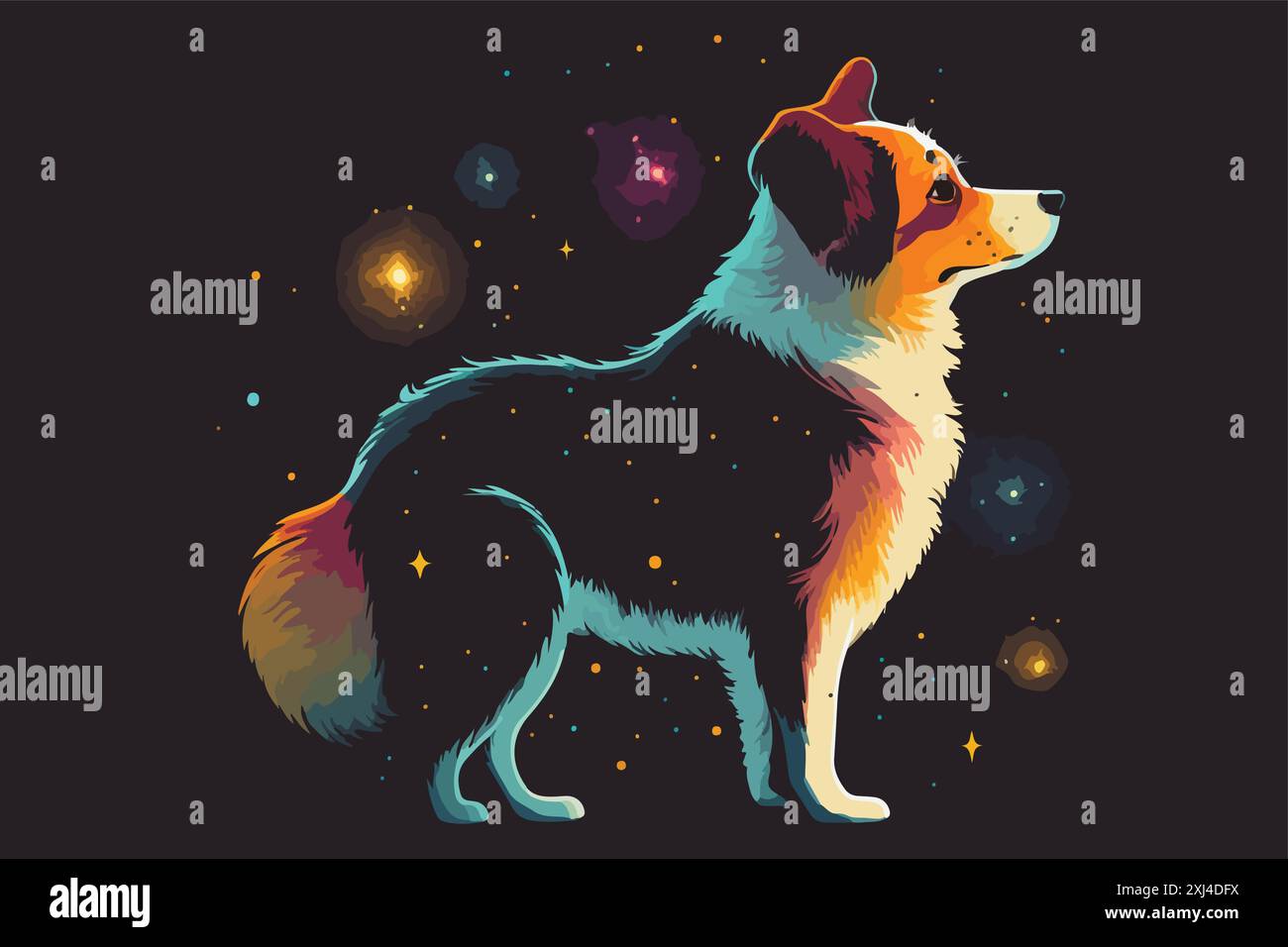 Dog Galaxy vector illustration Stock Vector Image & Art - Alamy
