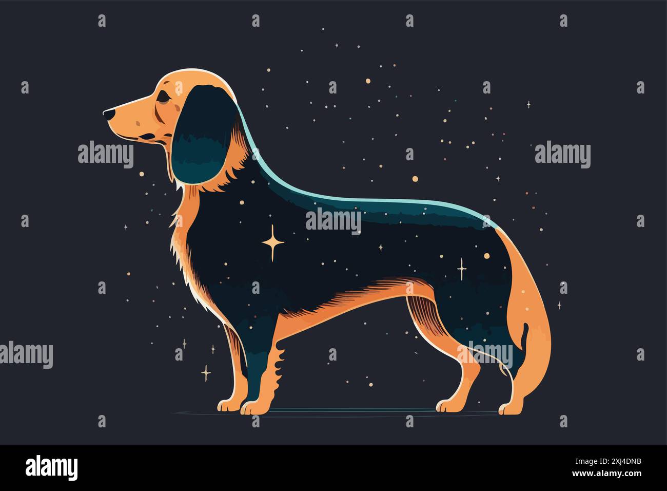 Space dogs moon Stock Vector Images - Alamy