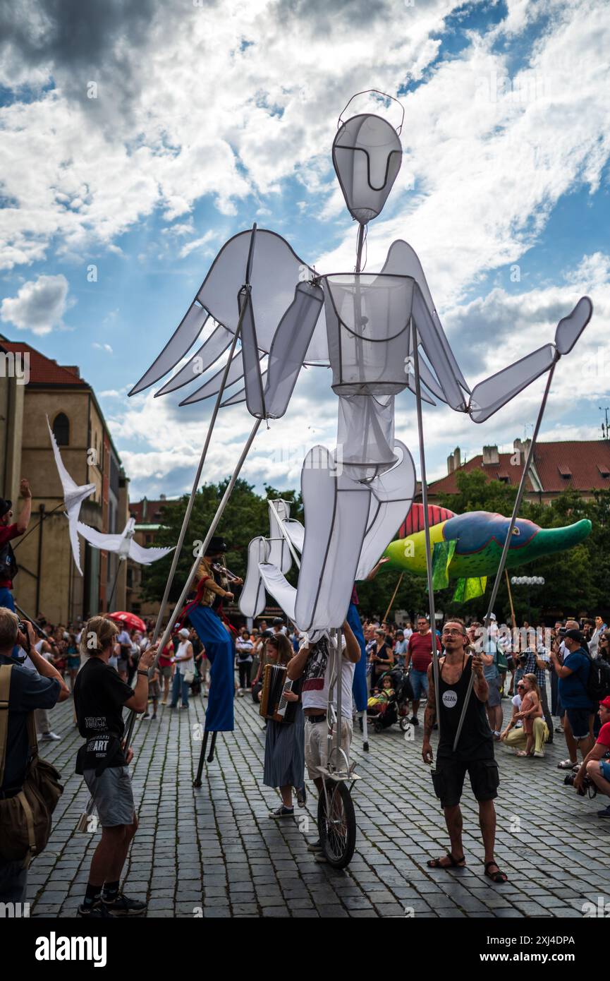 Parade of puppets from Marián Square to Old Town Square during the ...