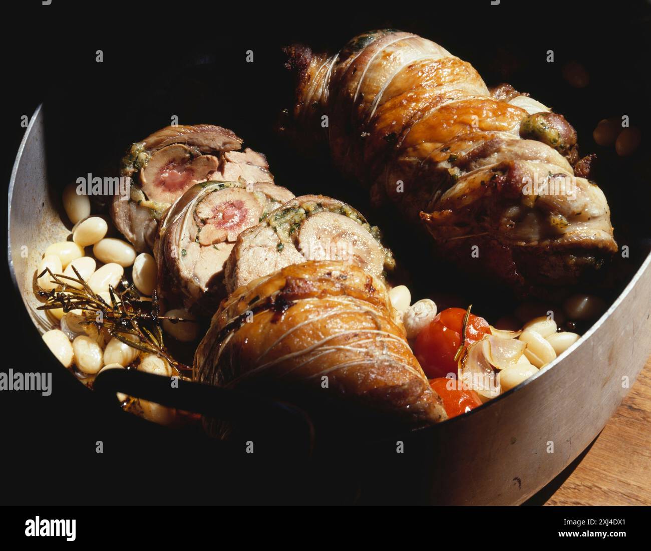 Roasted lamb fillet rolled with kidneys Stock Photo - Alamy