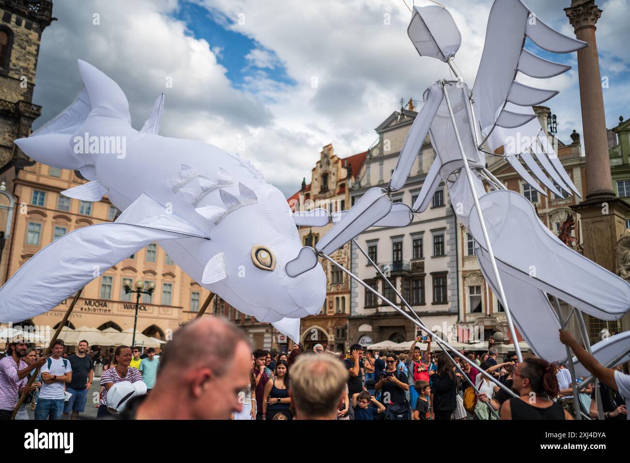 Parade of puppets from Marián Square to Old Town Square during the ...