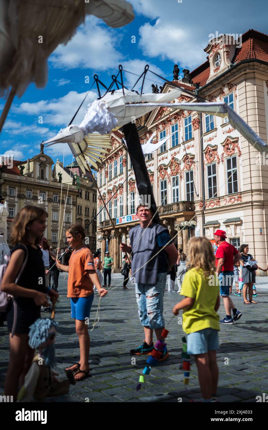Parade of puppets from Marián Square to Old Town Square during the ...