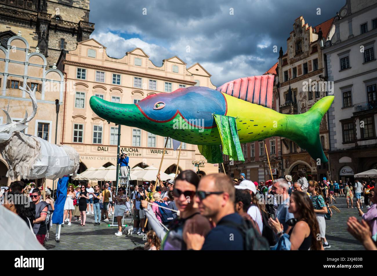 Parade of puppets from Marián Square to Old Town Square during the ...