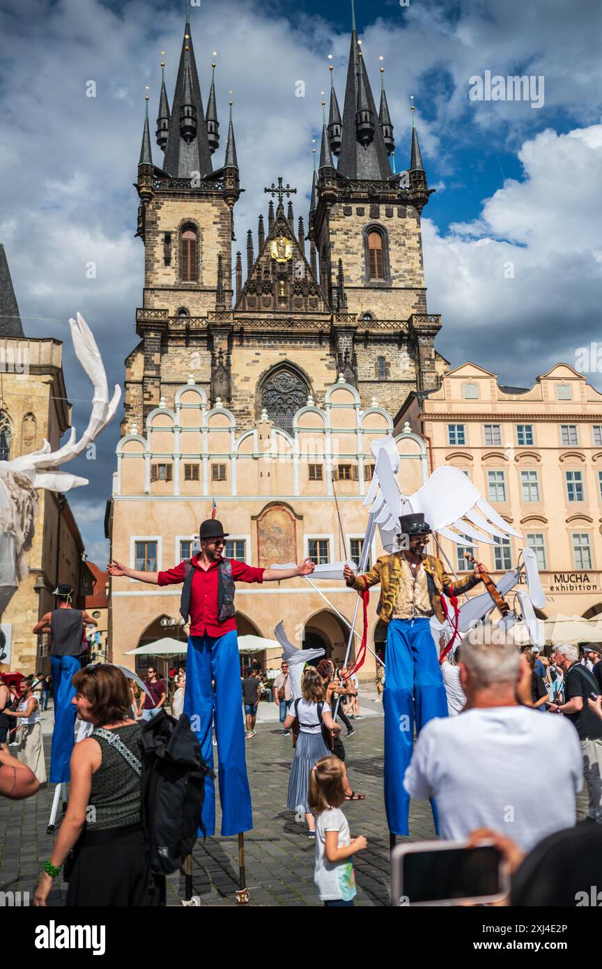 Parade of puppets from Marián Square to Old Town Square during the ...