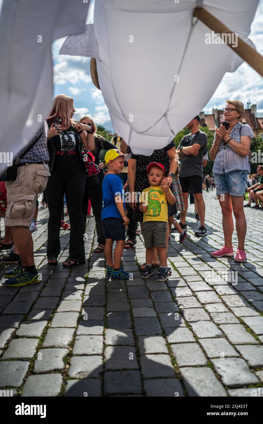 Parade of puppets from Marián Square to Old Town Square during the ...