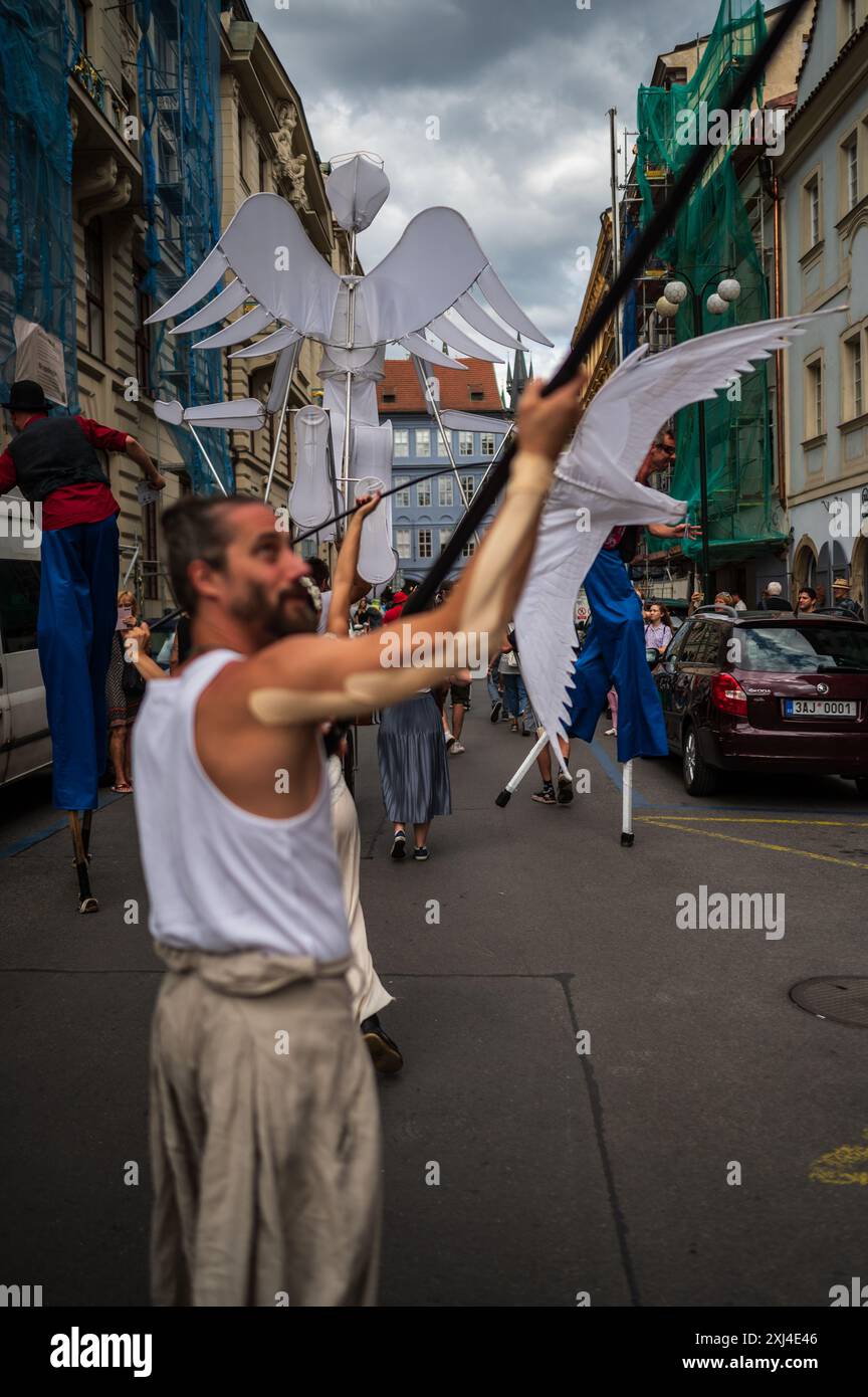 Parade of puppets from Marián Square to Old Town Square during the ...