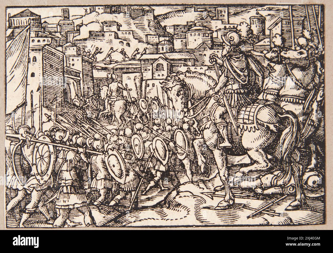 Woodcut by Tobias Stimmer after Theodosius Rihel depicting the Gallic ...