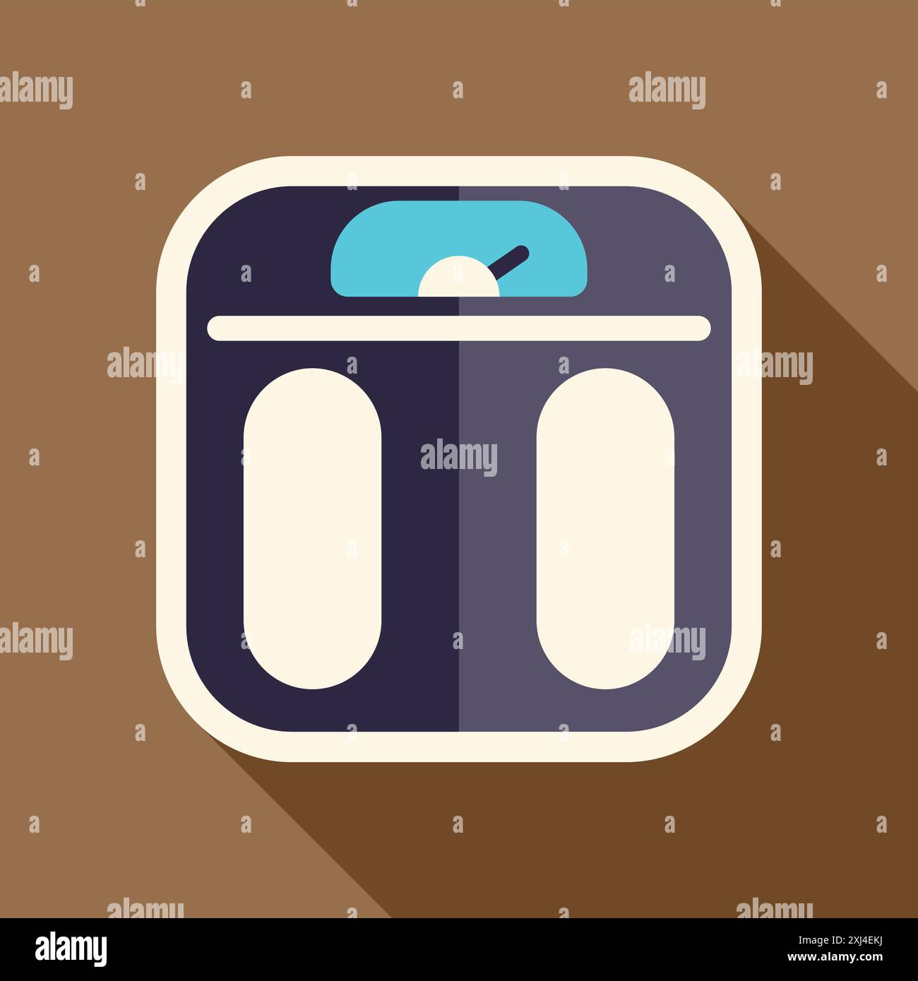 Bathroom scale icon showing weight loss progress with long shadow Stock ...