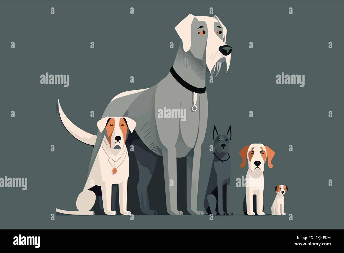 Family Dogs vector illustration Stock Vector Image & Art - Alamy