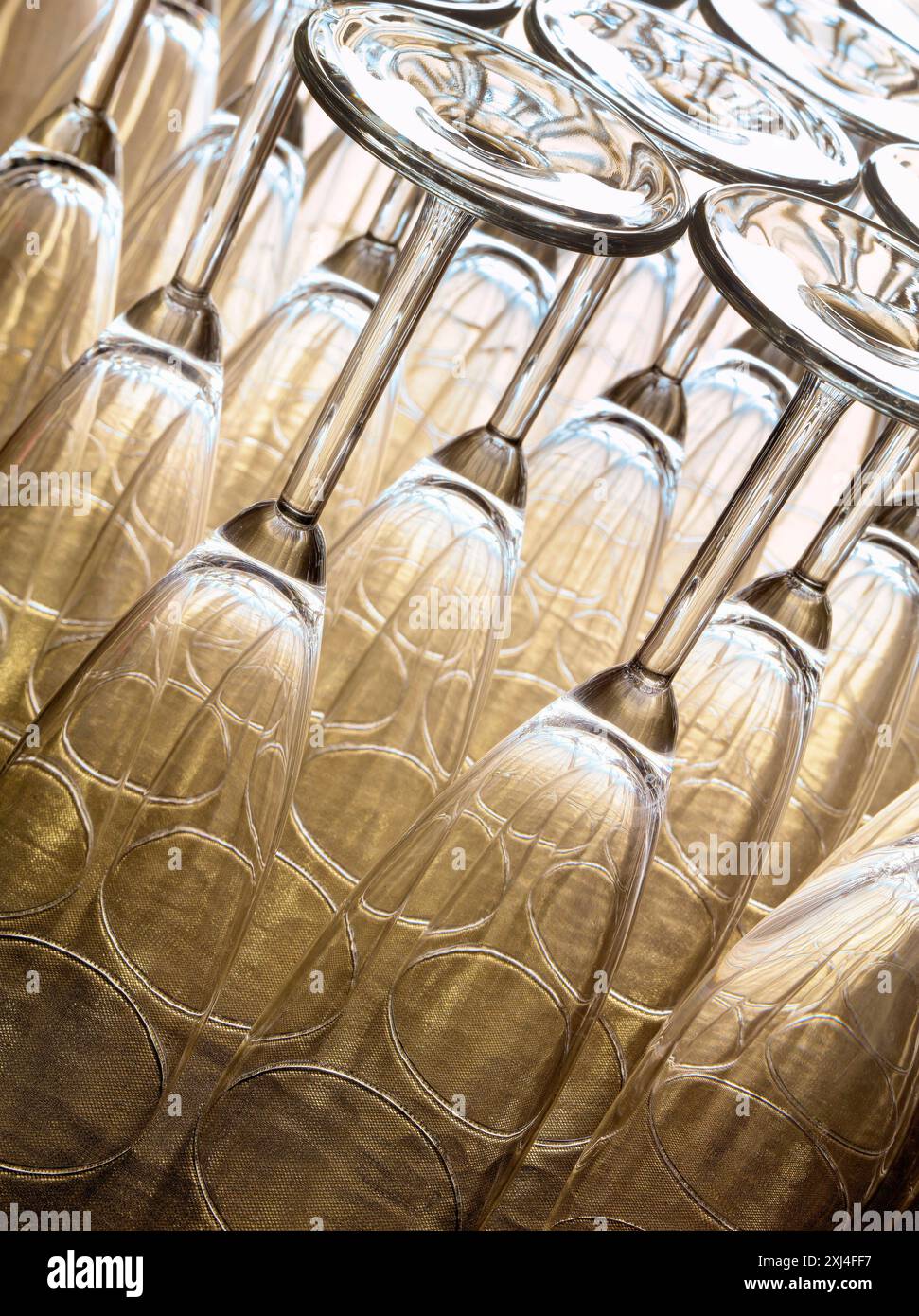 Empty champagne glasses Stock Photo - Alamy