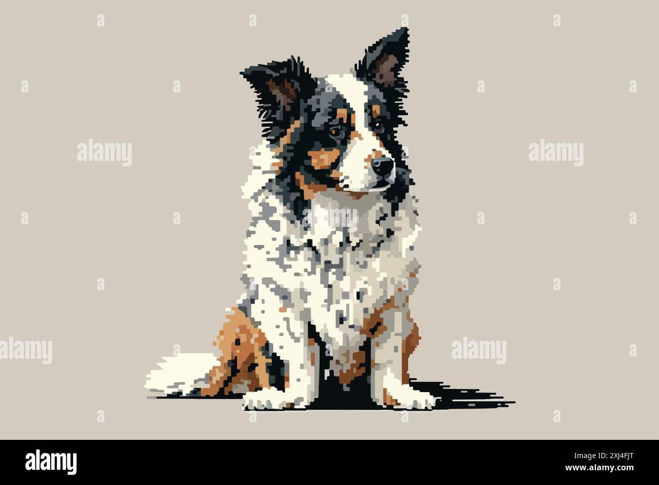 Dog pixel illustration Stock Vector Image & Art - Alamy